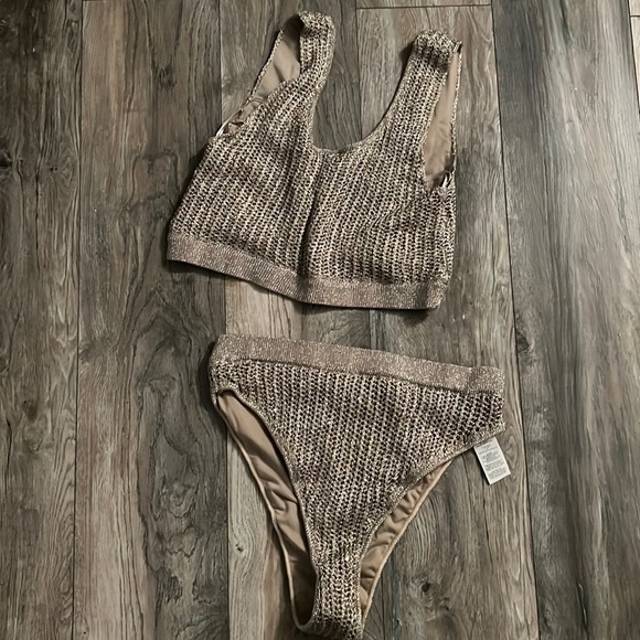 Missguided | Swim | Missguided Knit Sparkle Bikini Two Piece Swimsuit ...